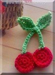 Crochet Cherries Applique Pattern Modern Holiday Crochet Patterns by Mamta