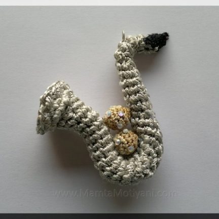 Crochet Saxophone Jewelry Pattern | Unusual & Miniature Crochet Pattern