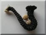 Crochet Saxophone Jewelry Pattern | Unusual & Miniature Crochet Pattern