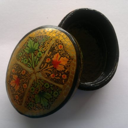 Oval Paper Mache Box | Handmade Jewelry Gift Items