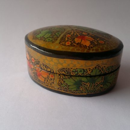 Oval Paper Mache Box | Handmade Jewelry Gift Items
