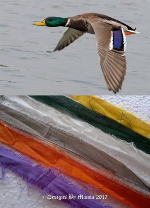 The Mallard Duck Sari Yarn Ribbon | Colorful Inspirational Silk Yarns