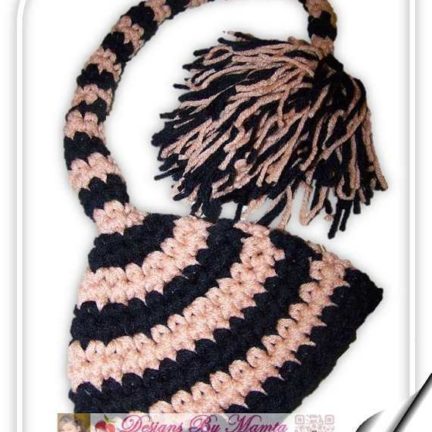 Crochet Stocking Cap Pattern | A Long Tail Pom Pom Hat | Easy Crochet